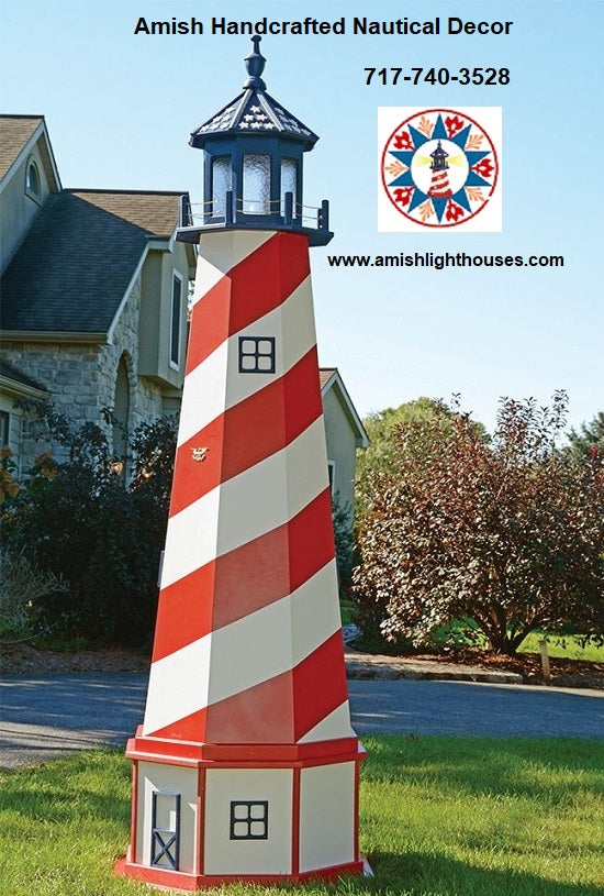 8 Ft Wood, Poly or Hybrid Lighthouses Free Delivery – Amish Hand ...