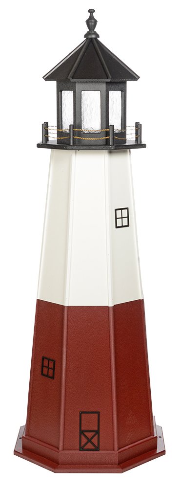 8 Ft Wood, Poly or Hybrid Lighthouses – Amish Hand Crafted Nautical Decor